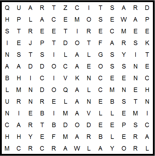 Word Search For November 2 2018